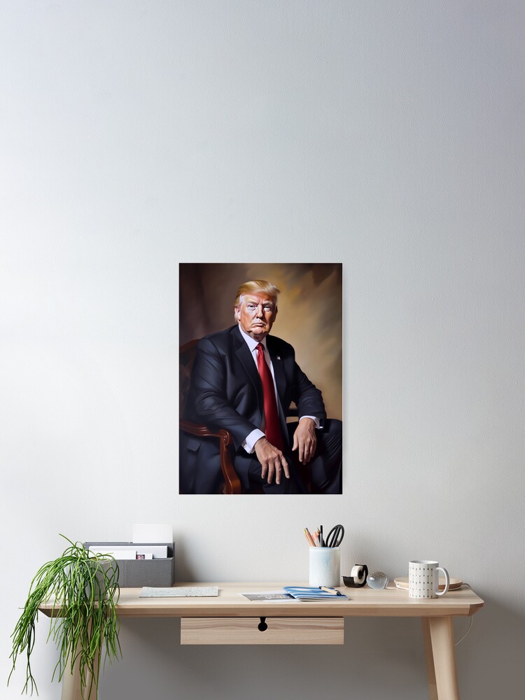"President Trump Portrait" Poster for Sale by PortraitHeaven | Redbubble