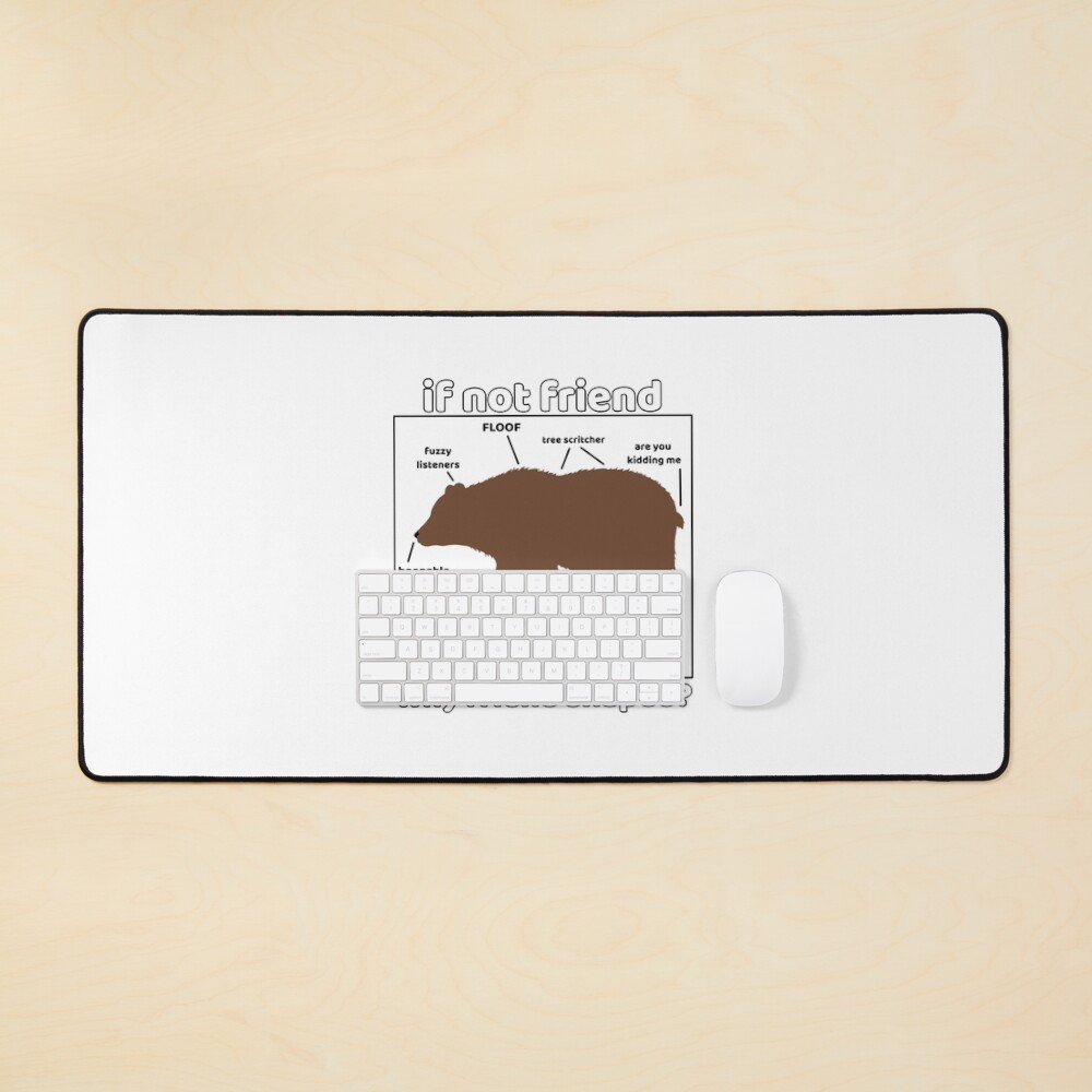 "If not friend, why friend shaped? Bear anatomy in a square" Greeting ...