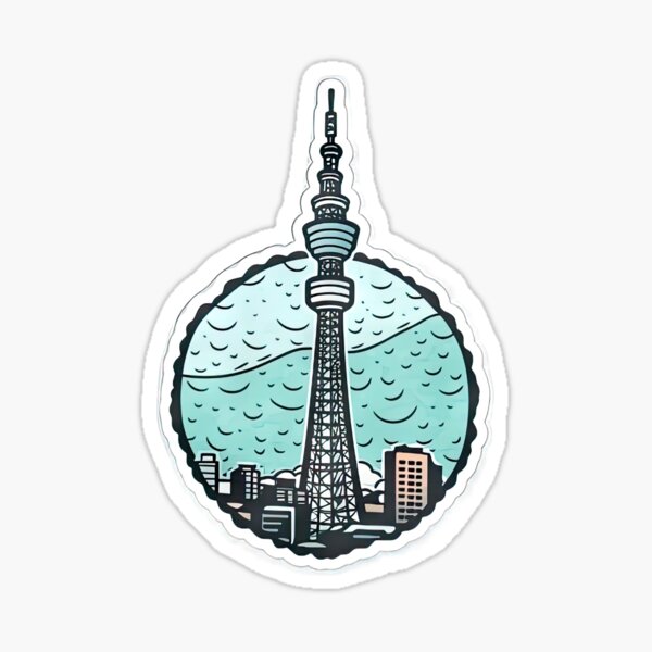 "Tokyo skytree" Sticker for Sale by TheNeuralPallet | Redbubble