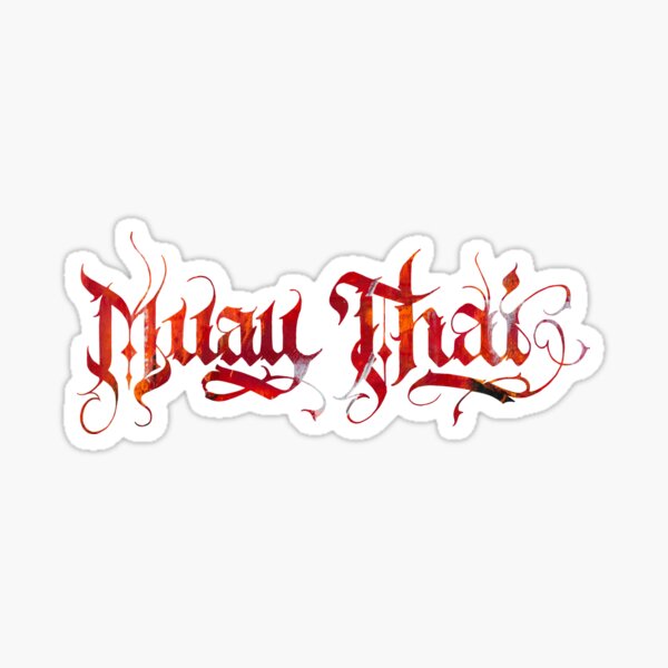"Muay Thai Logo" Sticker for Sale by Pokutnii | Redbubble