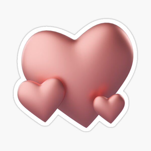 "Light pink three hearts sticker" Sticker for Sale by beskrajem | Redbubble