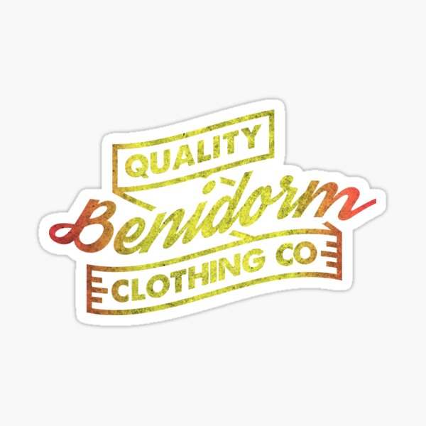 "Benidorm Clothing" Sticker by jackleeson | Redbubble
