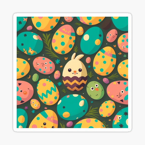 "Easter Basket Stuffers-Easter eggs" Sticker for Sale by Cama-Mu ...