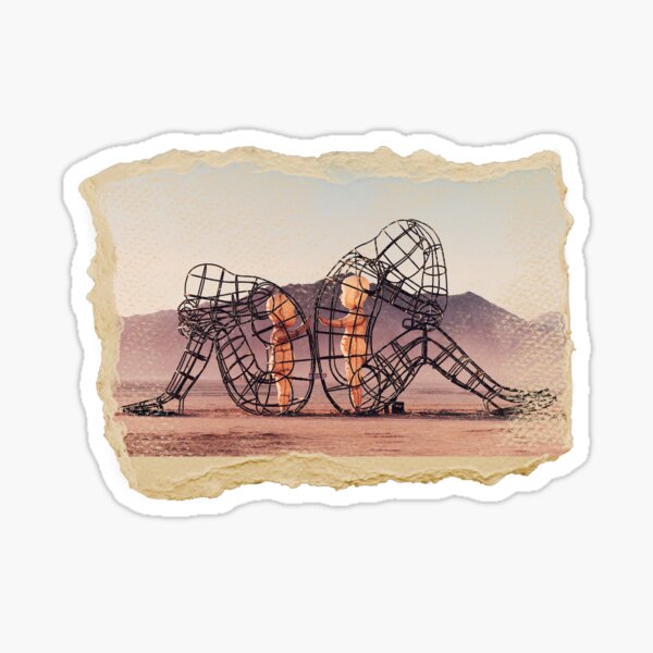 "Burning man" Sticker for Sale by Printellarium | Redbubble