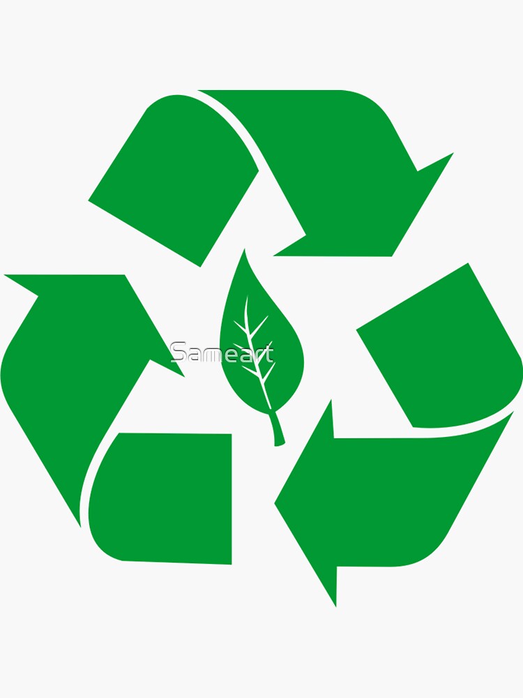 " recycle logo" Sticker for Sale by Sameart ⭐⭐⭐⭐⭐ | Redbubble