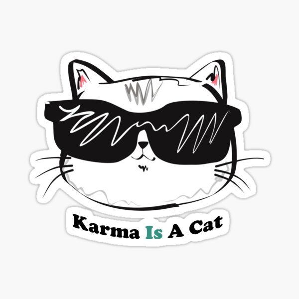 "Taylor Swift Karma Is A Cat" Sticker for Sale by Ahmed Artist ⭐⭐⭐⭐⭐ ...