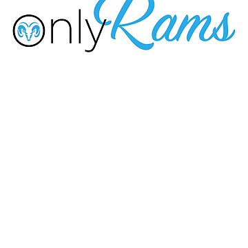 "Only Rams" Sticker for Sale by KatherineNj | Redbubble