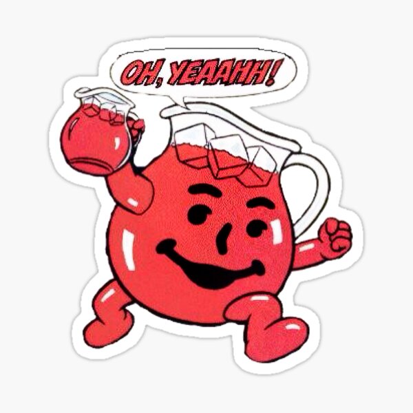 "Kool-Aid Man" Sticker for Sale by CurbsideDeli | Redbubble