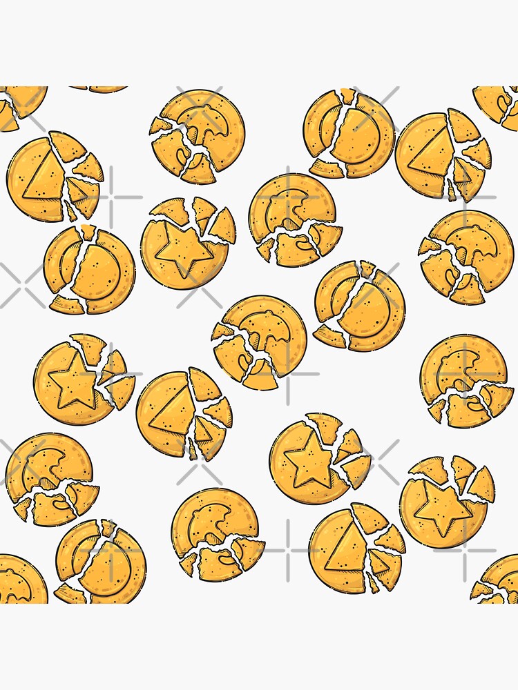 "SQUID GAME tv show broken Dalgona candy NETFLIX" Sticker for Sale by ...