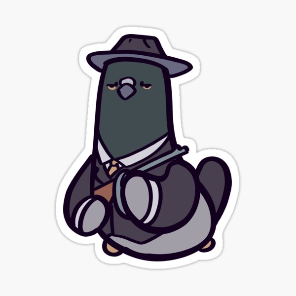 "Gangster Pigeon" Sticker for Sale by ThumboArtBumbo | Redbubble