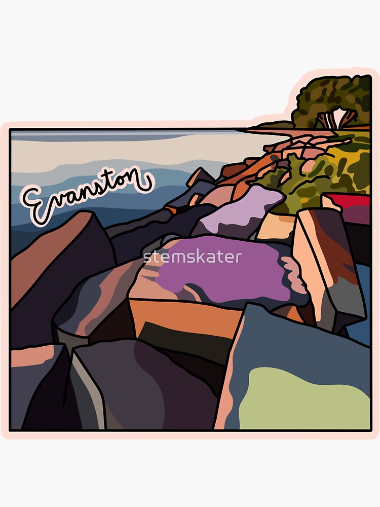 "evanston" Sticker for Sale by stemskater | Redbubble