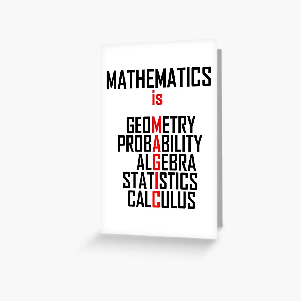 "Mathematics Is Magic- Funny Maths Joke" Greeting Card for Sale by the ...