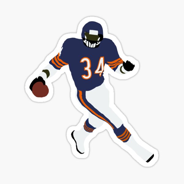 "Chicago Bears Number 34" Sticker for Sale by caredraws98 | Redbubble