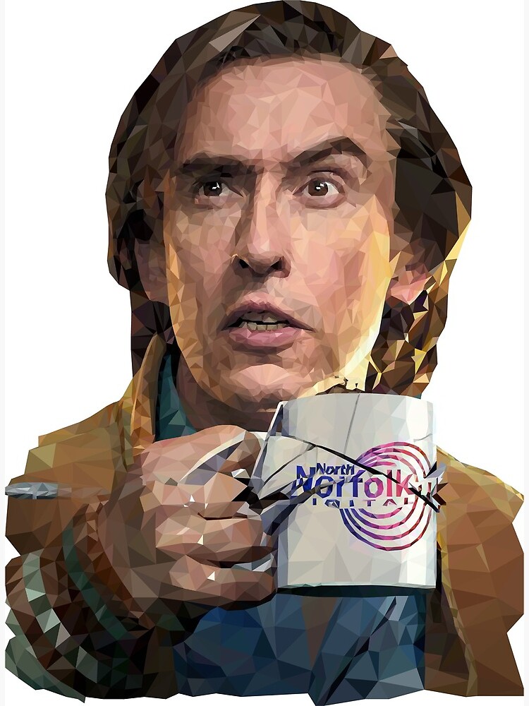 "Alan Partridge Low Poly Portrait" Framed Art Print for Sale by ...