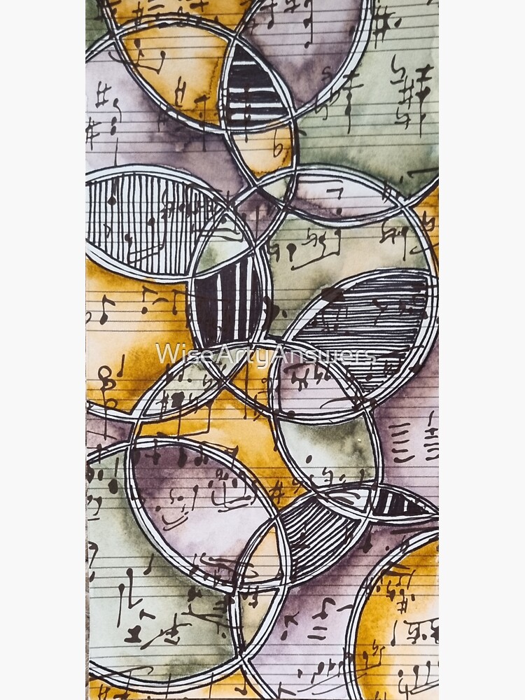"Rustic musical notes" Sticker for Sale by WiseArtyAnswers | Redbubble
