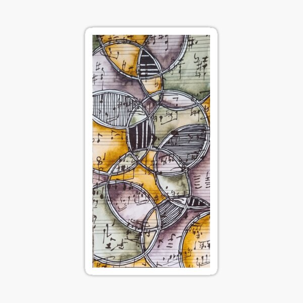 "Rustic musical notes" Sticker for Sale by WiseArtyAnswers | Redbubble