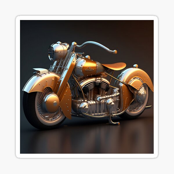 "Golden Motorcycle Art: A Unique Wall Decor for Motorcycle Enthusiasts ...