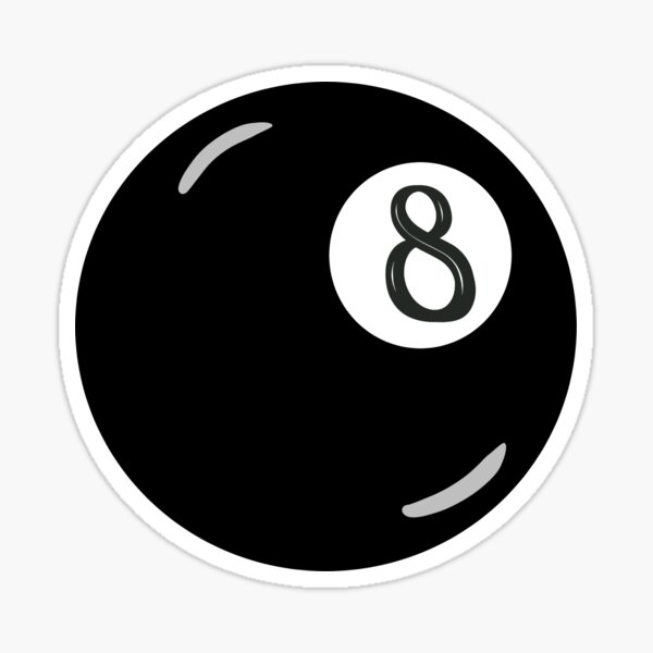 "8 Ball" Sticker for Sale by EmberberryArt | Redbubble