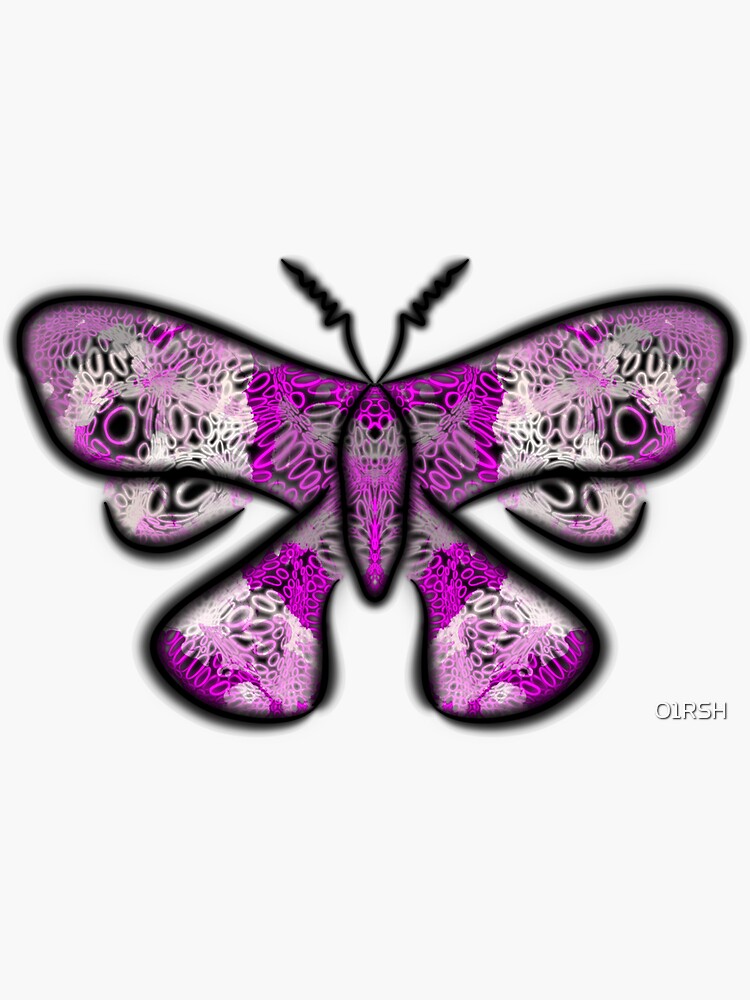 "Asexual Pride Moth (Version 1) " Sticker for Sale by O1RSH | Redbubble