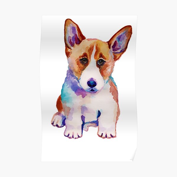 "Corgi puppy" Poster for Sale by AgniArt | Redbubble