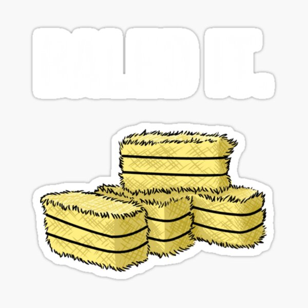 "Funny Farmer Pun Baled It Hay Farming Joke25" Sticker for Sale by ...