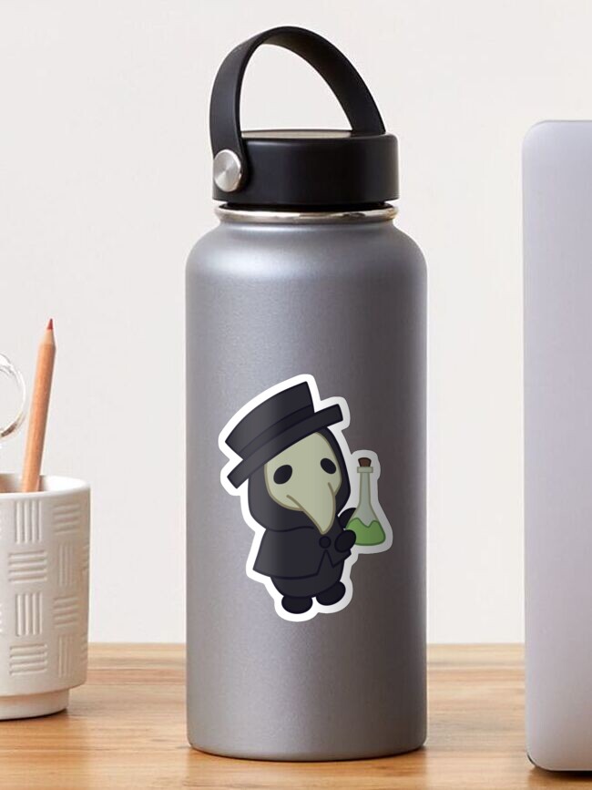 "Cute Spooky Plague Doctor Chibi With Potion" Sticker for Sale by SoapSuds7 | Redbubble