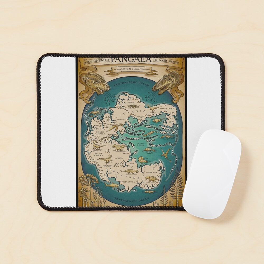 "Map of the Supercontinent Pangaea" Poster for Sale by walterbria ...