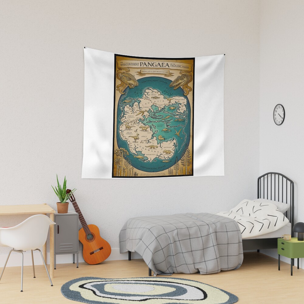 "Map of the Supercontinent Pangaea" Poster for Sale by walterbria ...