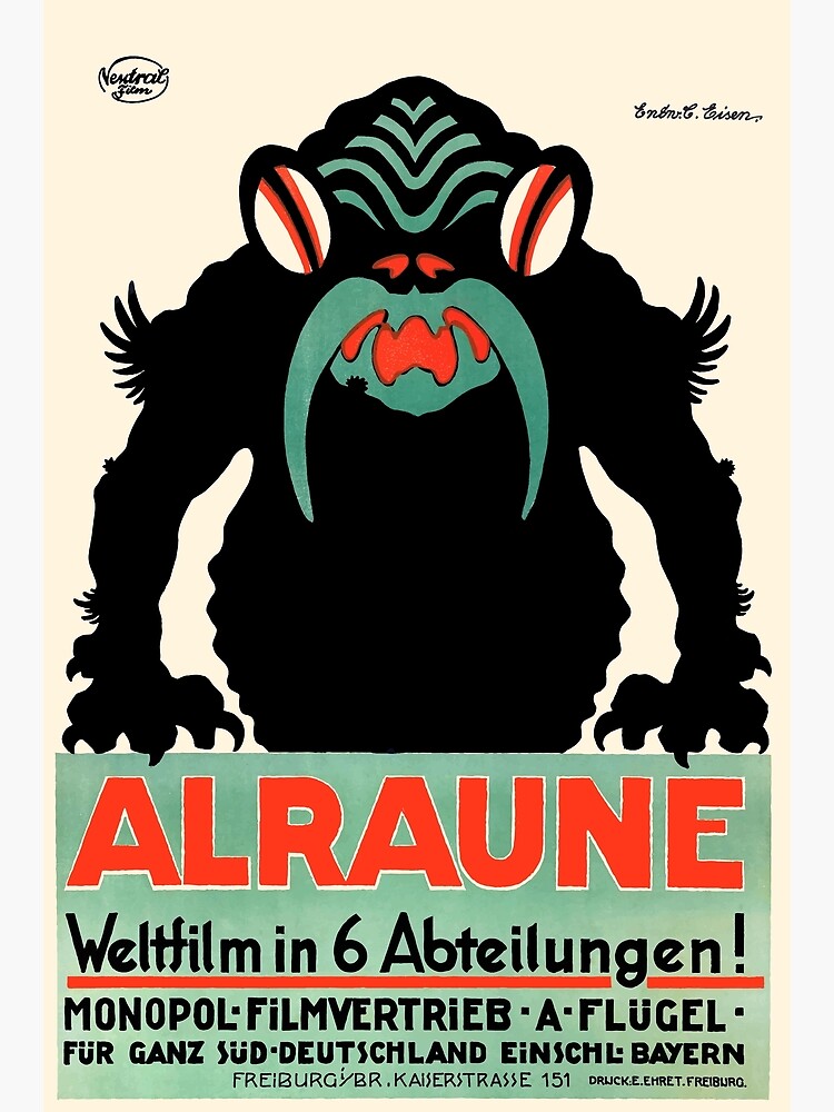 "1918 Alraune Hungarian Horror Film Movie Poster" Photographic Print by ...