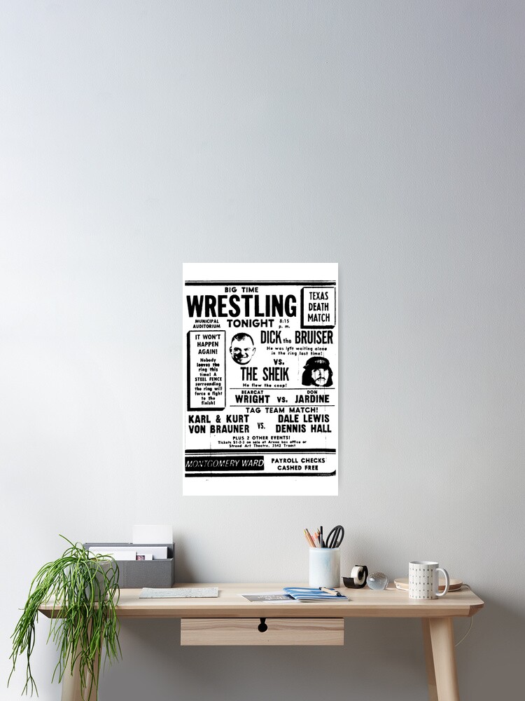 "Dick the Bruiser vs. The Sheik Advertisement for Detroit Big Time ...