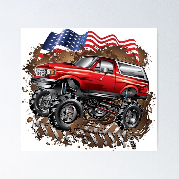 "Mud Truck USA Bogger Run" Poster for Sale by offroadstyles | Redbubble