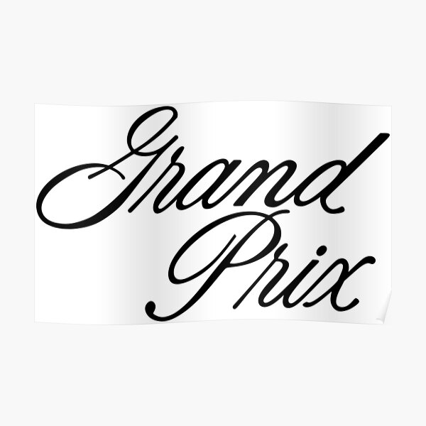 "Grand Prix Script" Poster for Sale by ItsMeRuva | Redbubble