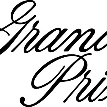 "Grand Prix Script" Sticker for Sale by ItsMeRuva | Redbubble