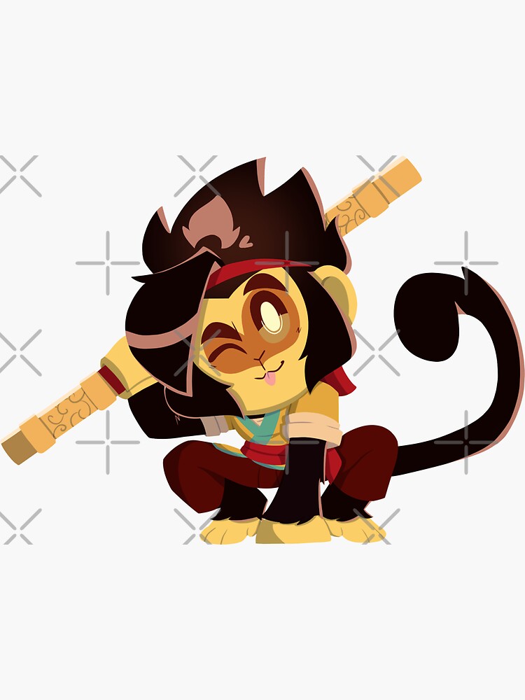 "Chibi Monkie MK" Sticker for Sale by DeviliciousNavy | Redbubble