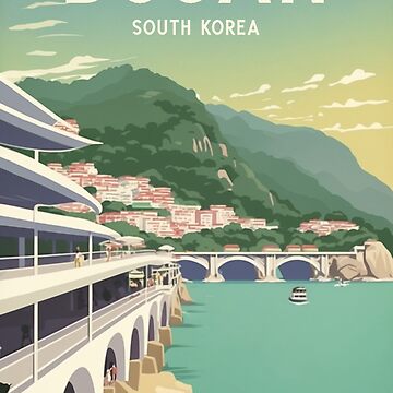"Busan South Korea Travel Poster" Poster for Sale by tierratour | Redbubble