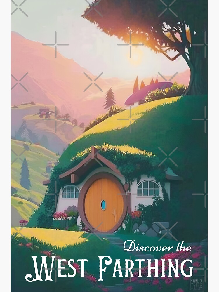 "Discover the West Farthing - Travel Poster - Fantasy Funny" Sticker for Sale by Fenay Designs ...