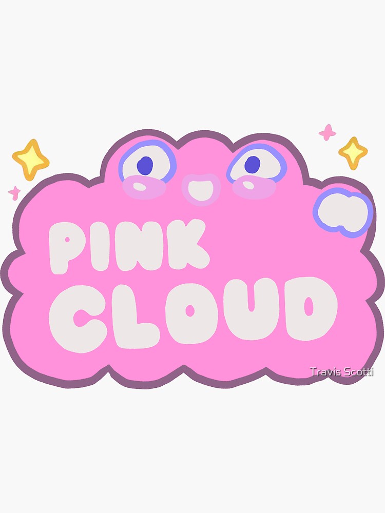 "Pink Cloud Logo Design" Sticker for Sale by MUMtees | Redbubble