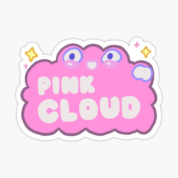 "Pink Cloud Logo Design" Sticker for Sale by MUMtees | Redbubble