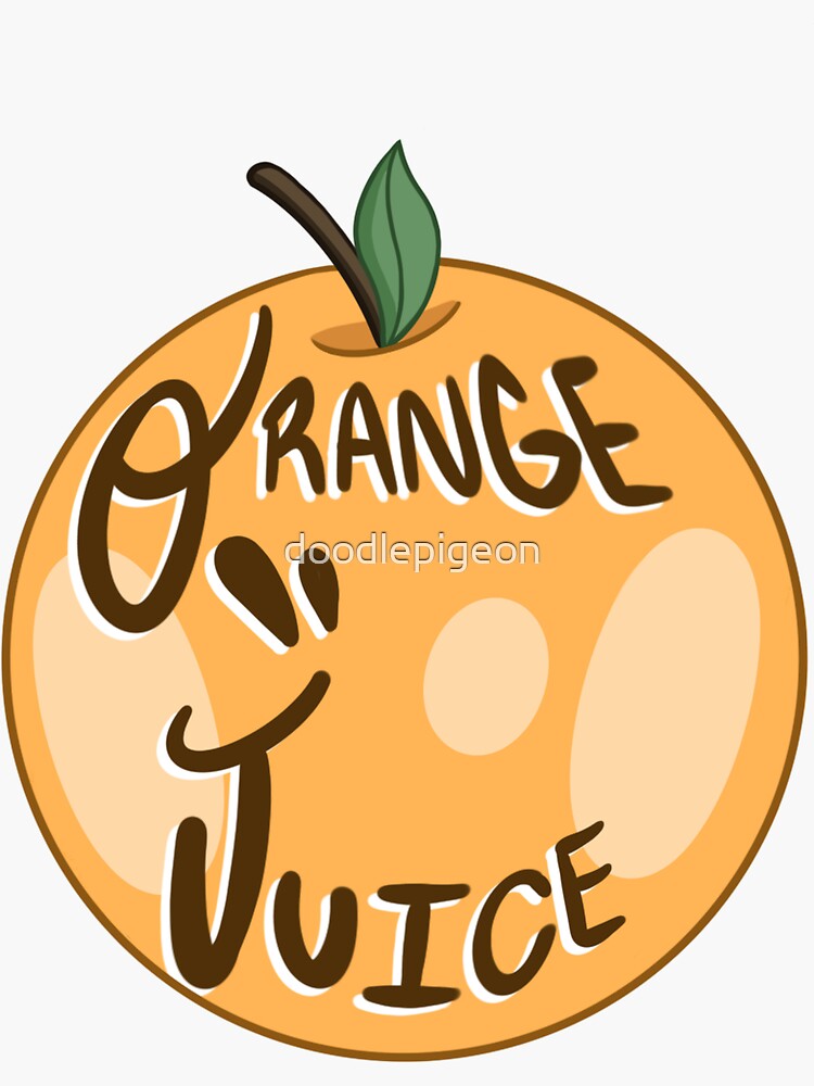 "Orange Juice" Sticker for Sale by doodlepigeon | Redbubble