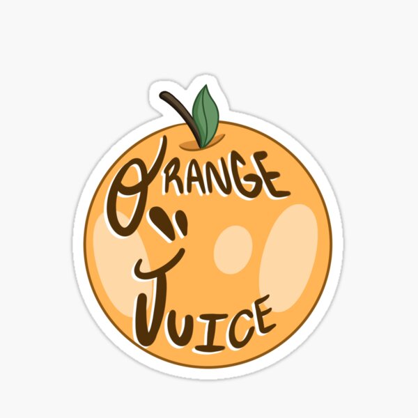 "Orange Juice" Sticker for Sale by doodlepigeon | Redbubble