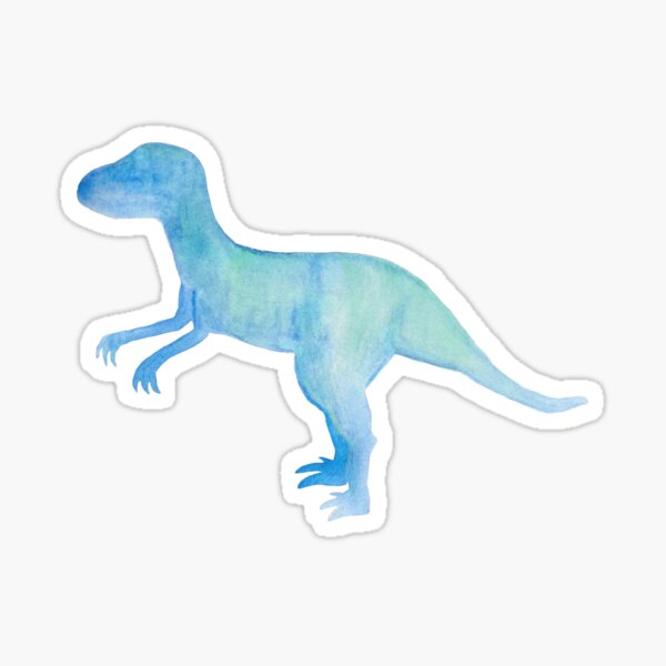 "watercolor raptor dinosaur" Sticker for Sale by SRSigs | Redbubble