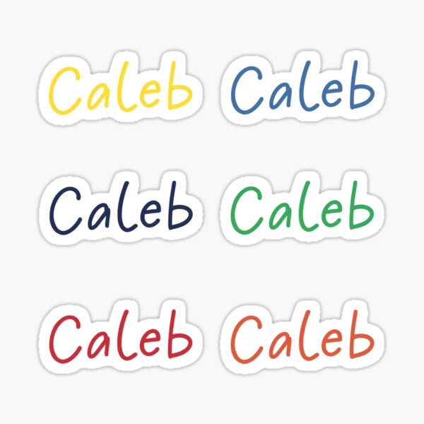 "Sticker Sheet Set for Name Caleb - 6 stickers" Sticker for Sale by ...