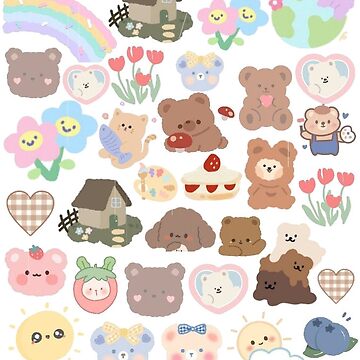 "cute bear stickers" Sticker for Sale by Alynotcat | Redbubble