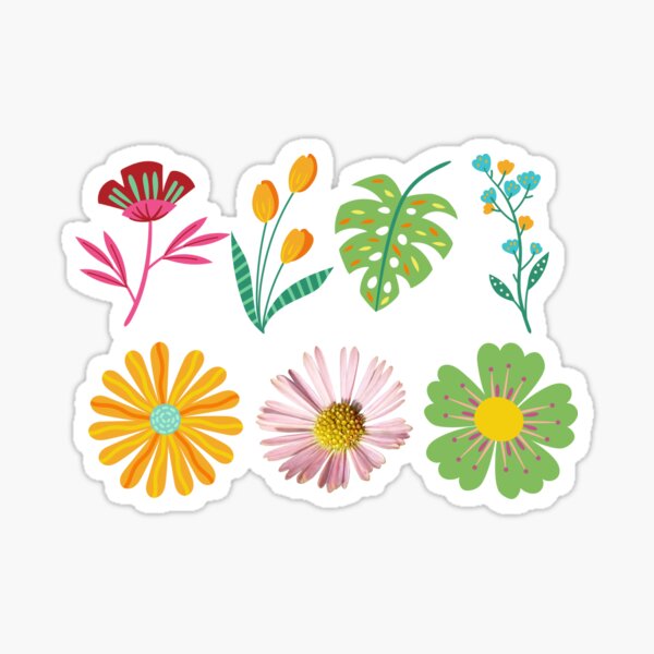 "flower art" Sticker for Sale by Yaşar Oğuzhan KILINÇ | Redbubble