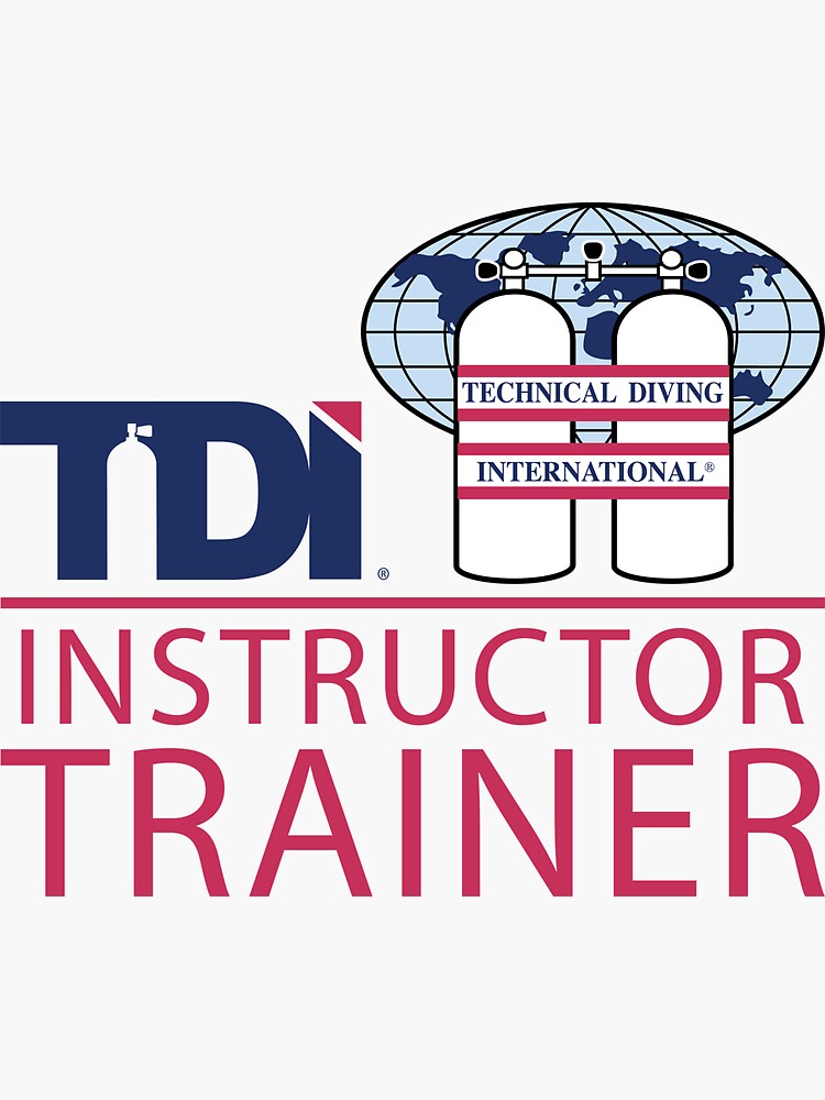 "Technical Diving International (TDI) - Instructor Trainer" Sticker for Sale by Shop-TDI | Redbubble