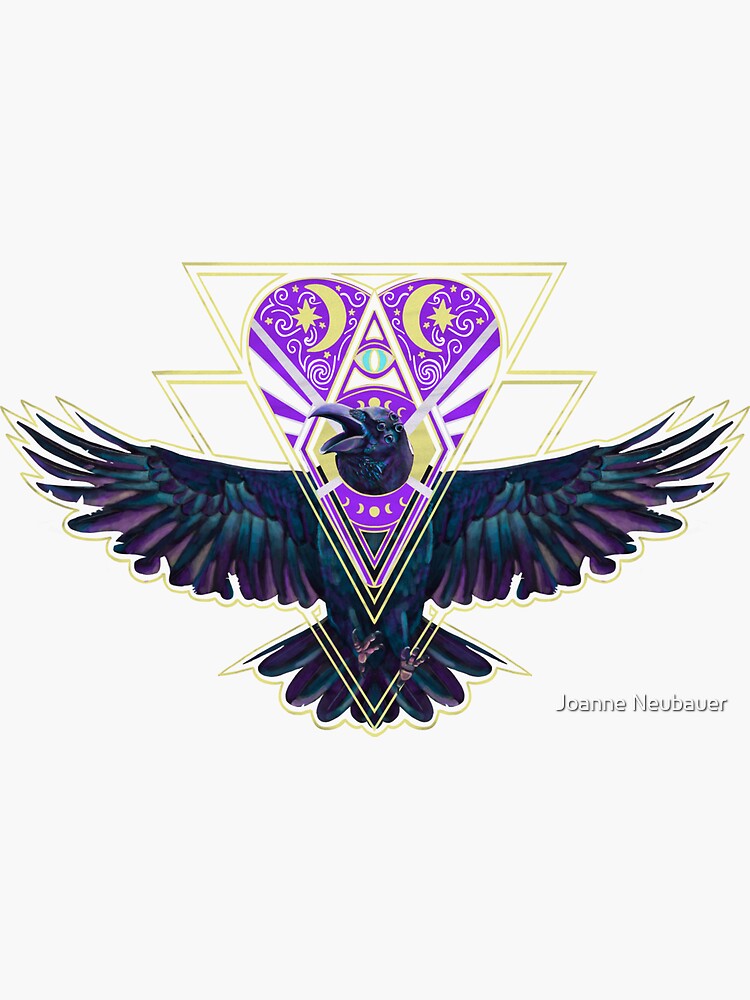 "The Raven of Four Eyes" Sticker for Sale by TamingDandelion | Redbubble