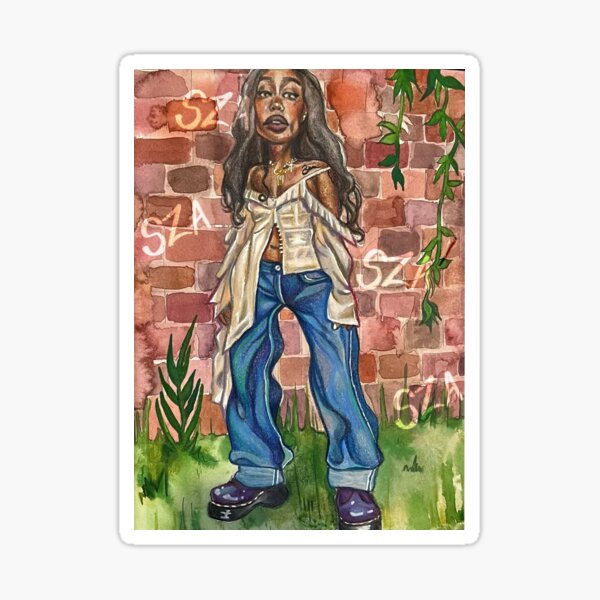 "Sza " Sticker for Sale by Kassade | Redbubble