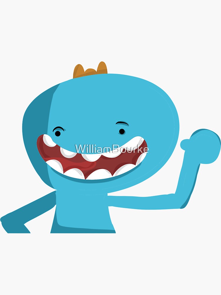 "Mr Meeseeks " Sticker for Sale by WilliamBourke | Redbubble