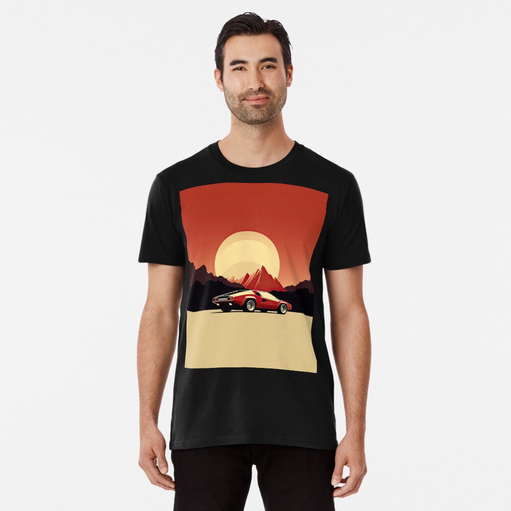 "Lamborghini Countach vintage illustration poster" Sticker for Sale by ...