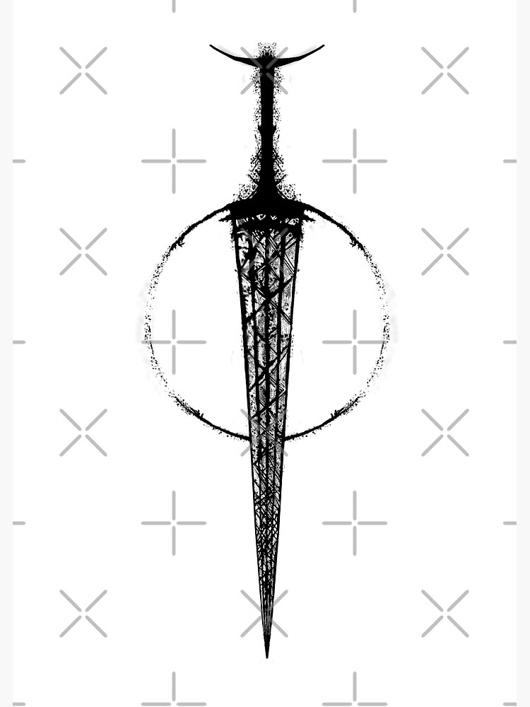 "Golden Order Greatsword Emblem Symbol black" Poster for Sale by ...